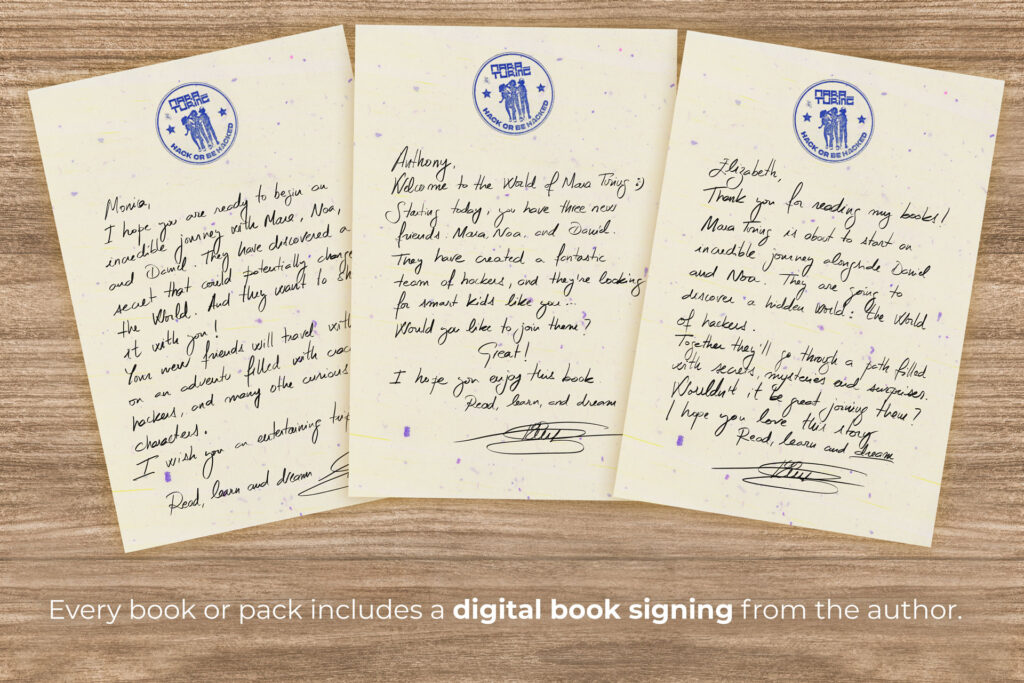 Every book features a unique and personalised message from the author ...